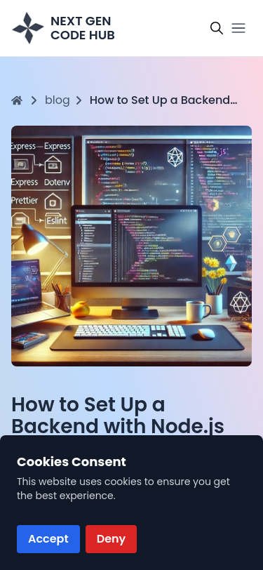 knowledge-hub-mu.vercel.app/blog/how-to-set-up-a-backend-with-nodejs SEO Report | SEO Site Checkup