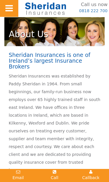 www.sheridan.ie/insurance-companies-ireland SEO Report | SEO Site Checkup