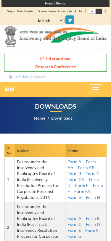 ibbi.gov.in/en/home/downloads SEO Report | SEO Site Checkup