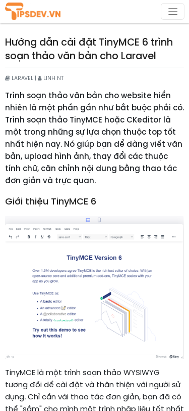 tipsdev.vn/bai-viet/huong-dan-cai-dat-tinymce-6-trinh-soan-thao-van-ban ...