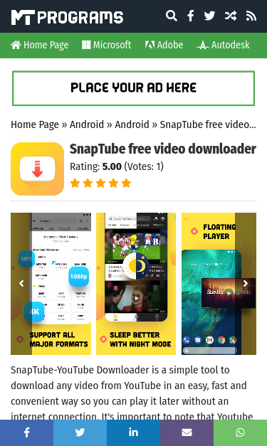 programs.themicrotech.net/app/snaptube-free-video-downloader SEO Report | SEO Site Checkup