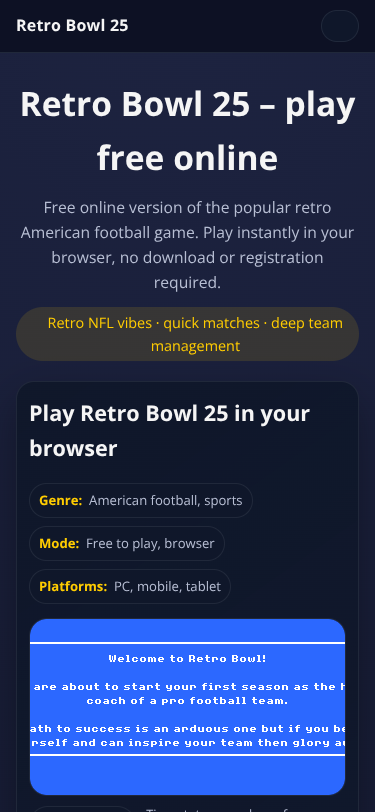 retrobowl25.games SEO Report | SEO Site Checkup
