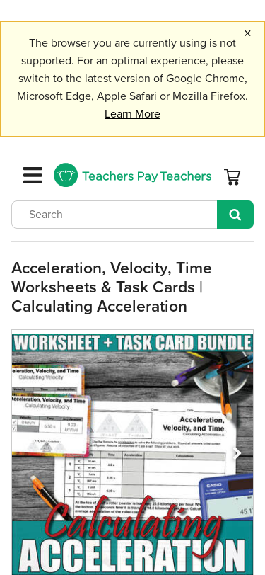 www.teacherspayteachers.com/Product/acceleration-velocity-time ...