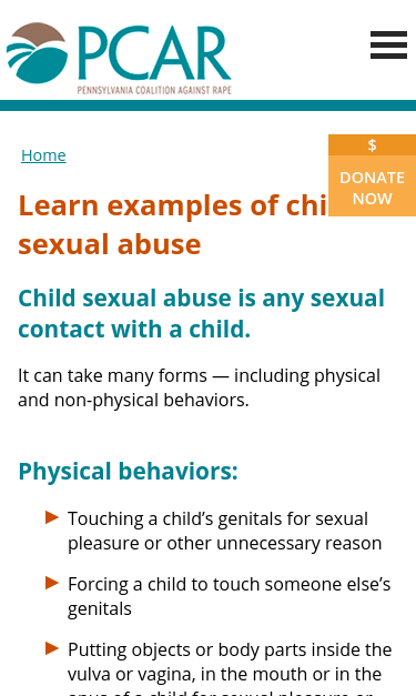 pcar.org/learn-examples-of-child-sexual-abuse SEO Report | SEO Site Checkup