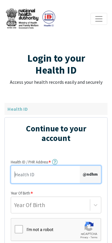 healthid.ndhm.gov.in/login SEO Report | SEO Site Checkup