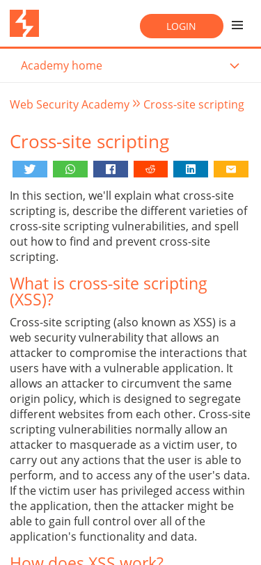 portswigger.net/web-security/cross-site-scripting SEO Report | SEO Site Checkup