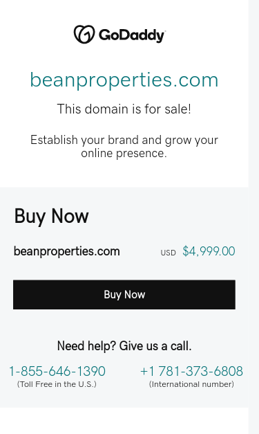 www.godaddy.com/forsale/beanproperties.com?utm_source=TDFS_BINNS&utm_medium=BINNS&utm_campaign ...
